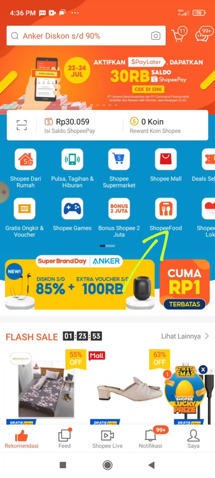 Cara Beli Makanan di Shopee Food bayar COD - Tongbos