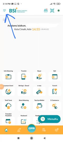 Cara log out aplikasi BSI Mobile - Tongbos
