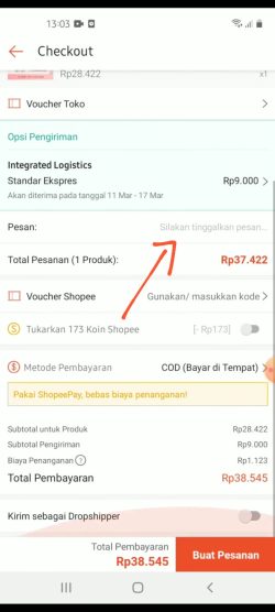 Cara Menulis Catatan Pemesanan Di Shopee Tongbos