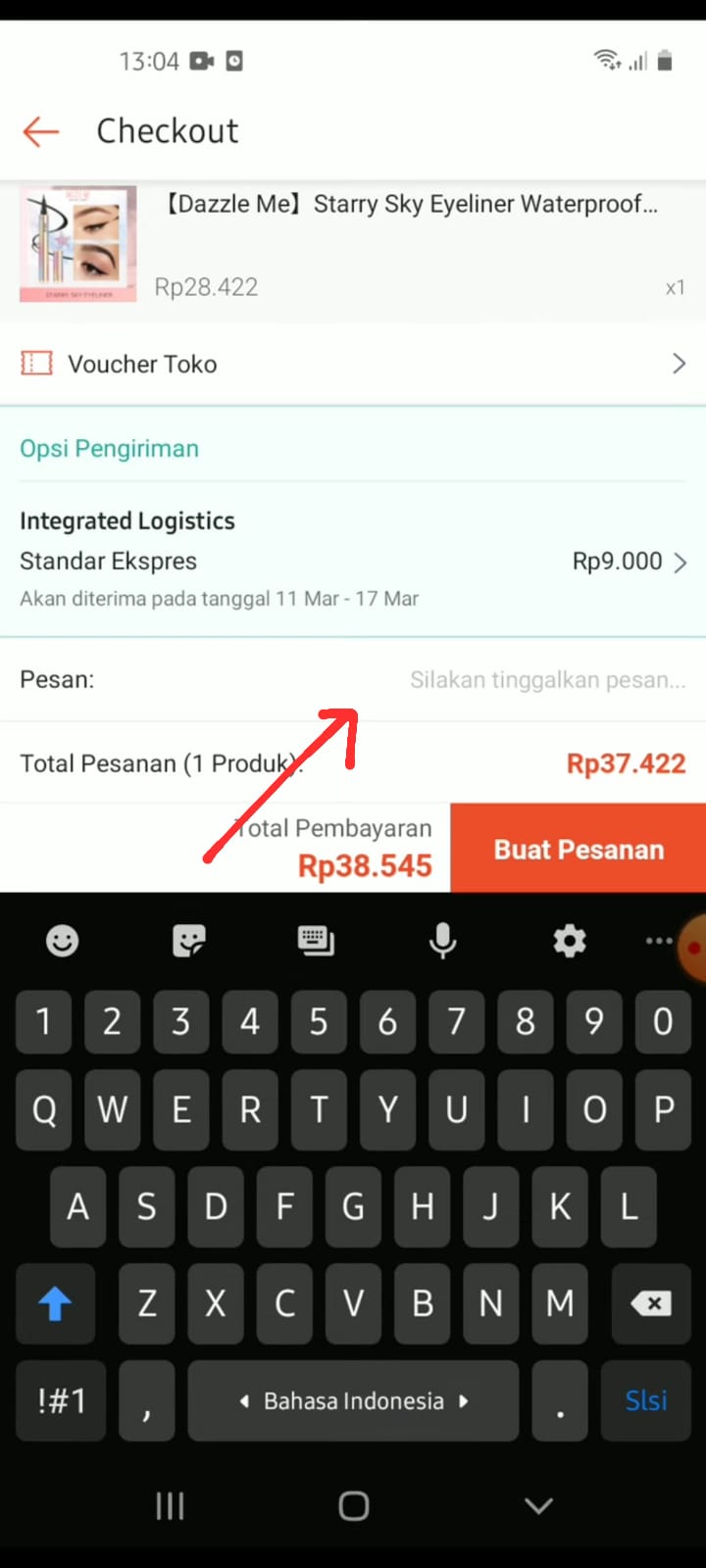 Cara Menulis Catatan Pemesanan di Shopee - Tongbos