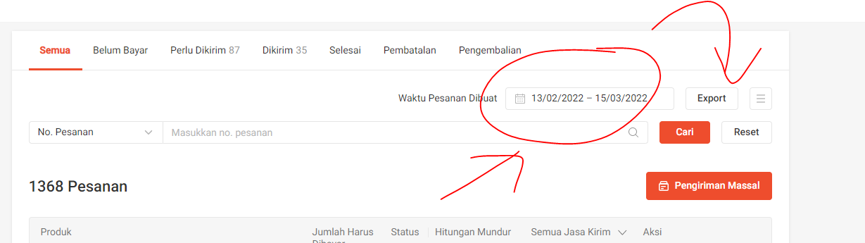 Cara Download Data Penjualan di Shopee - Tongbos