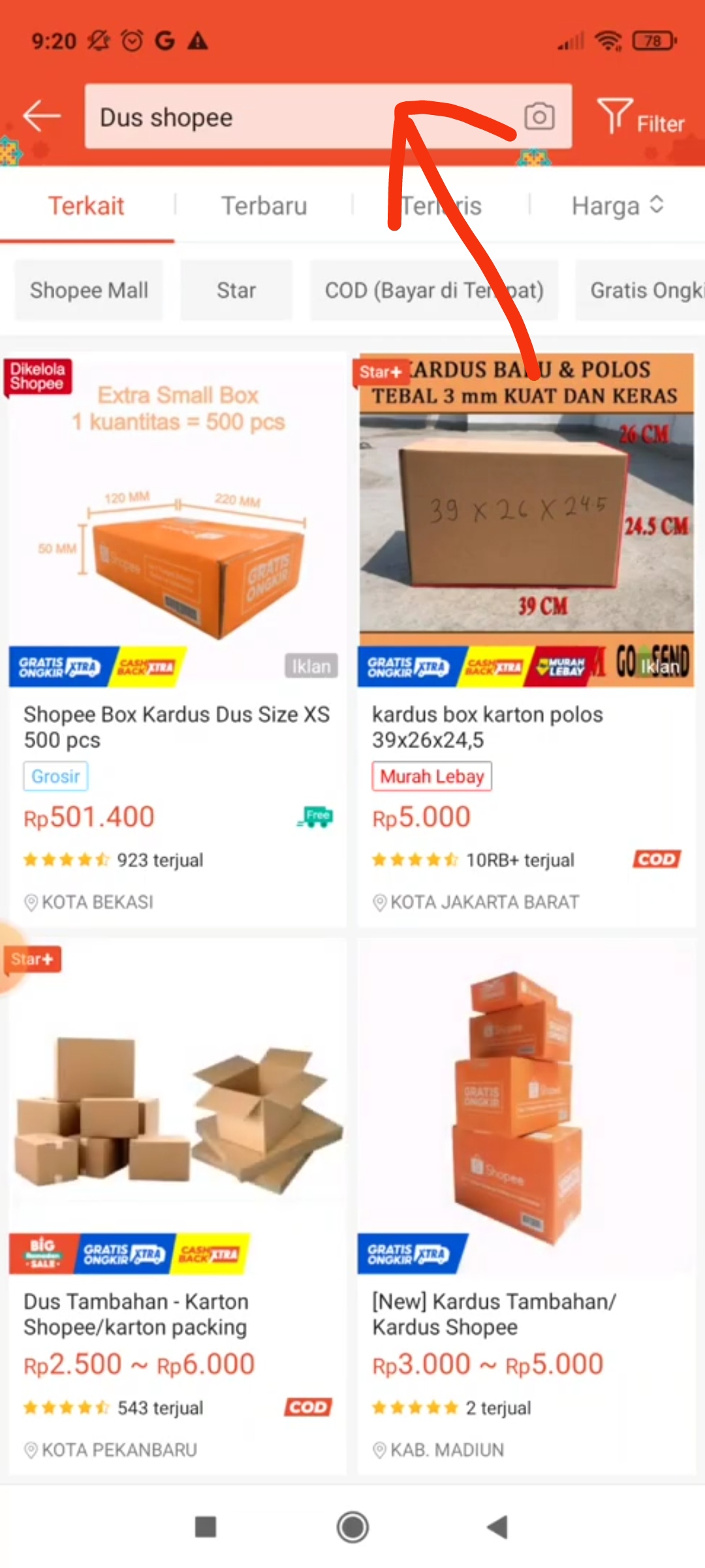 Cara Dapat/Beli Dus Shopee - Tongbos