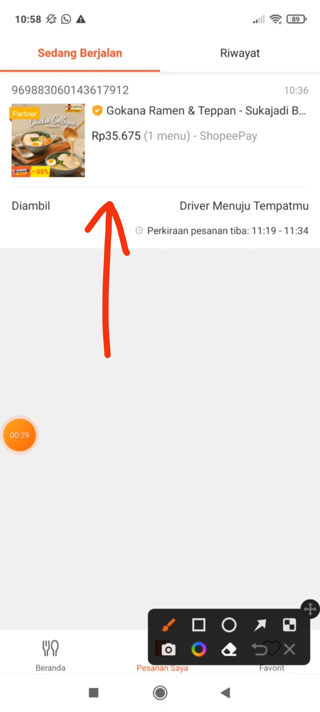 Cara Kirim Gambar/Foto melalui Chat Shopeefood - Tongbos