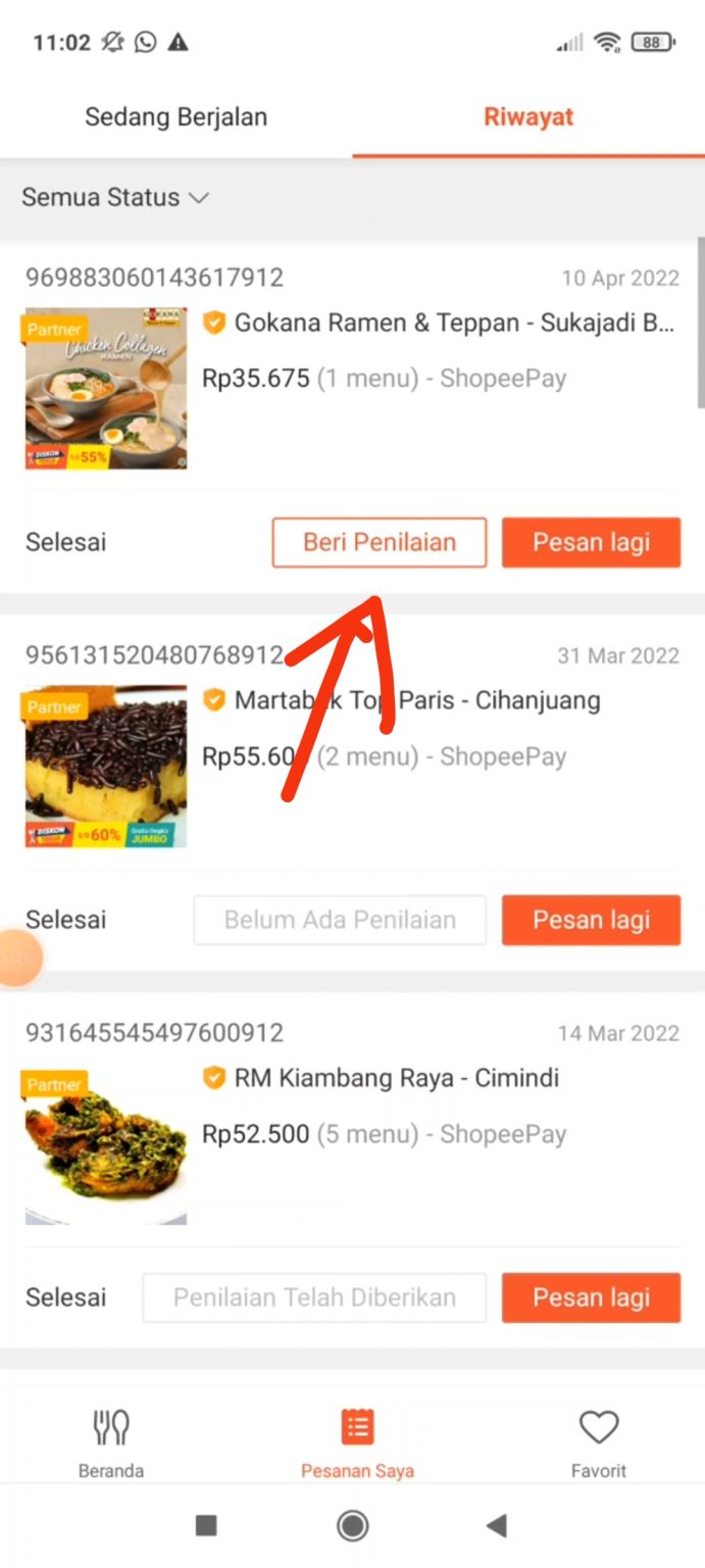 Cara Memberi Tip ke Driver Shopeefood - Tongbos