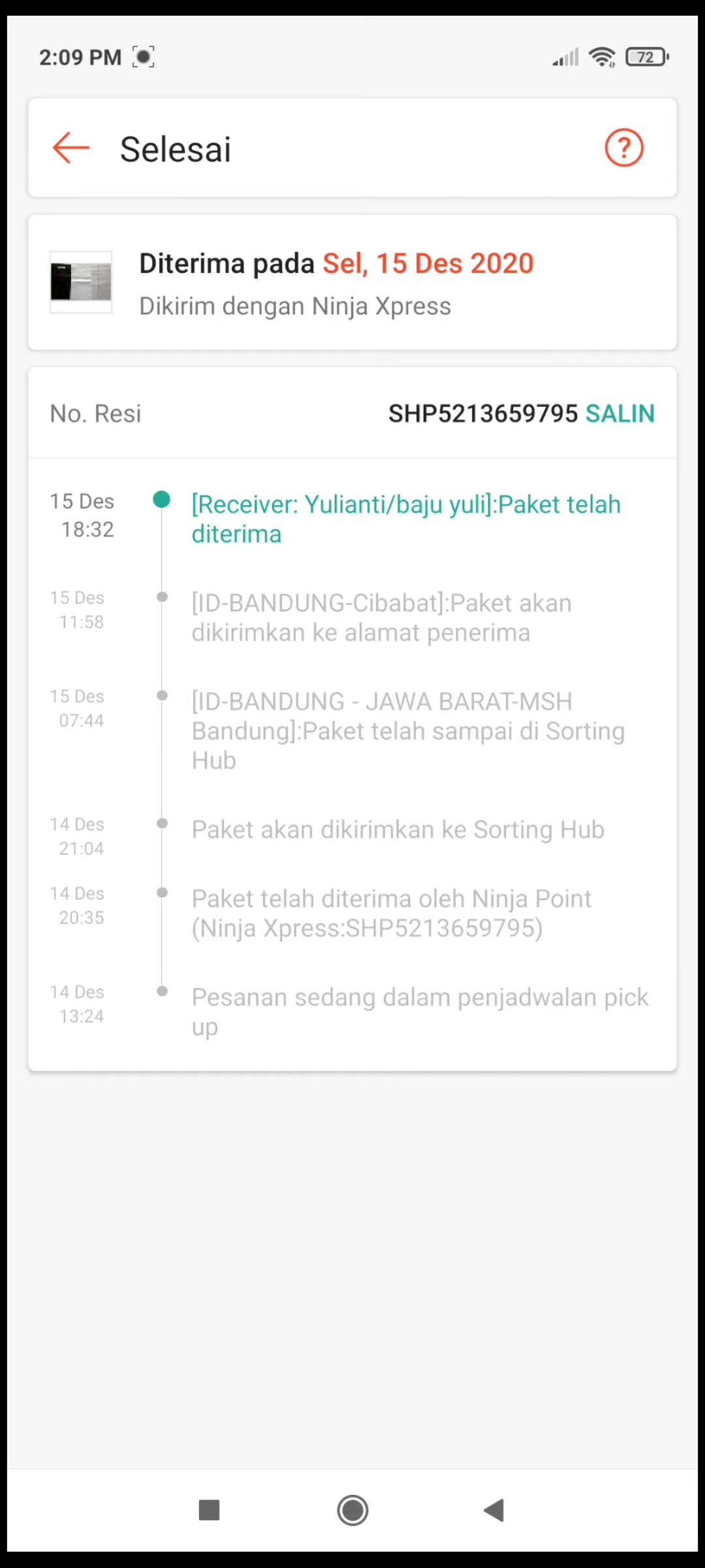 Cara Hubungi Kurir Ninja Xpress Paket Shopee Belum Sampai - Tongbos
