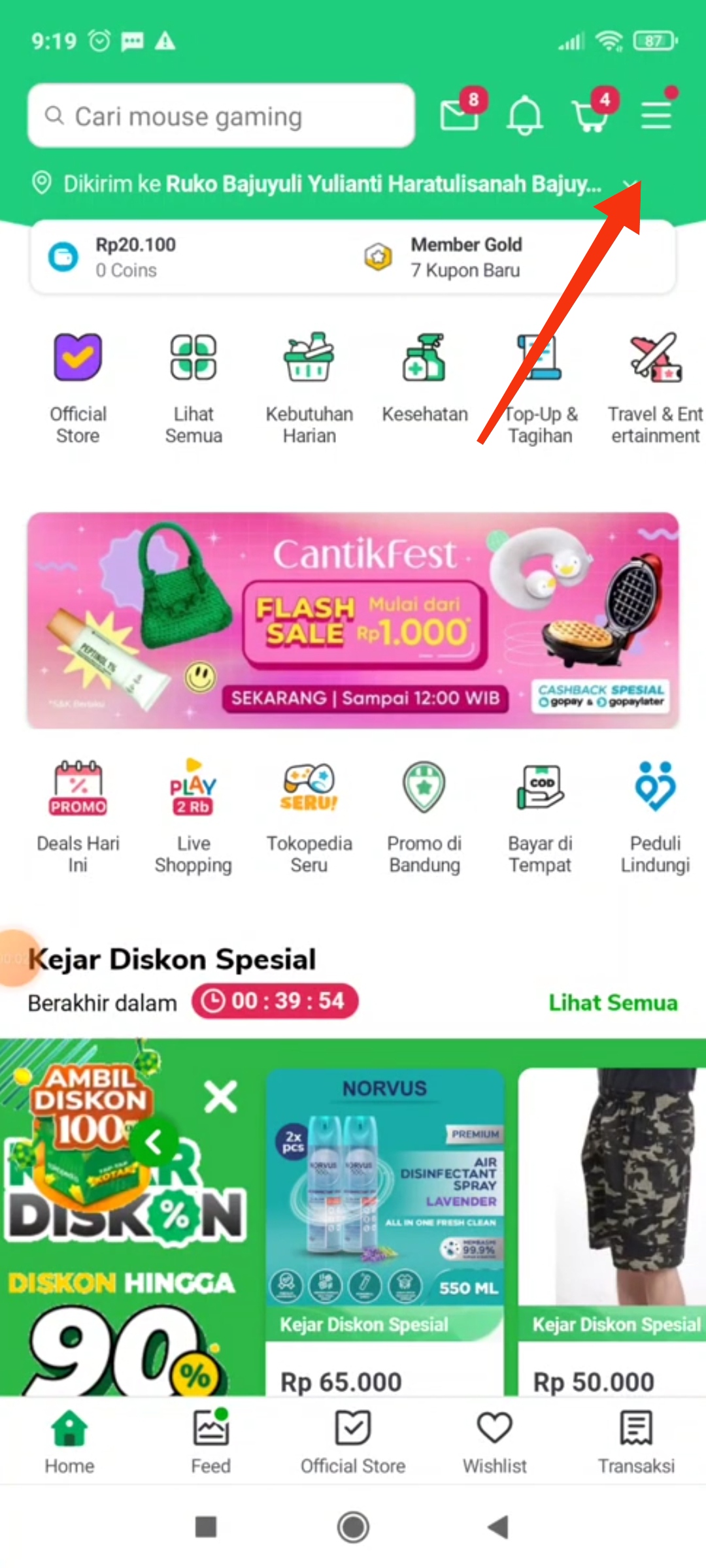 Cara Melihat Toko yang Diikuti Follow di Tokopedia - Tongbos