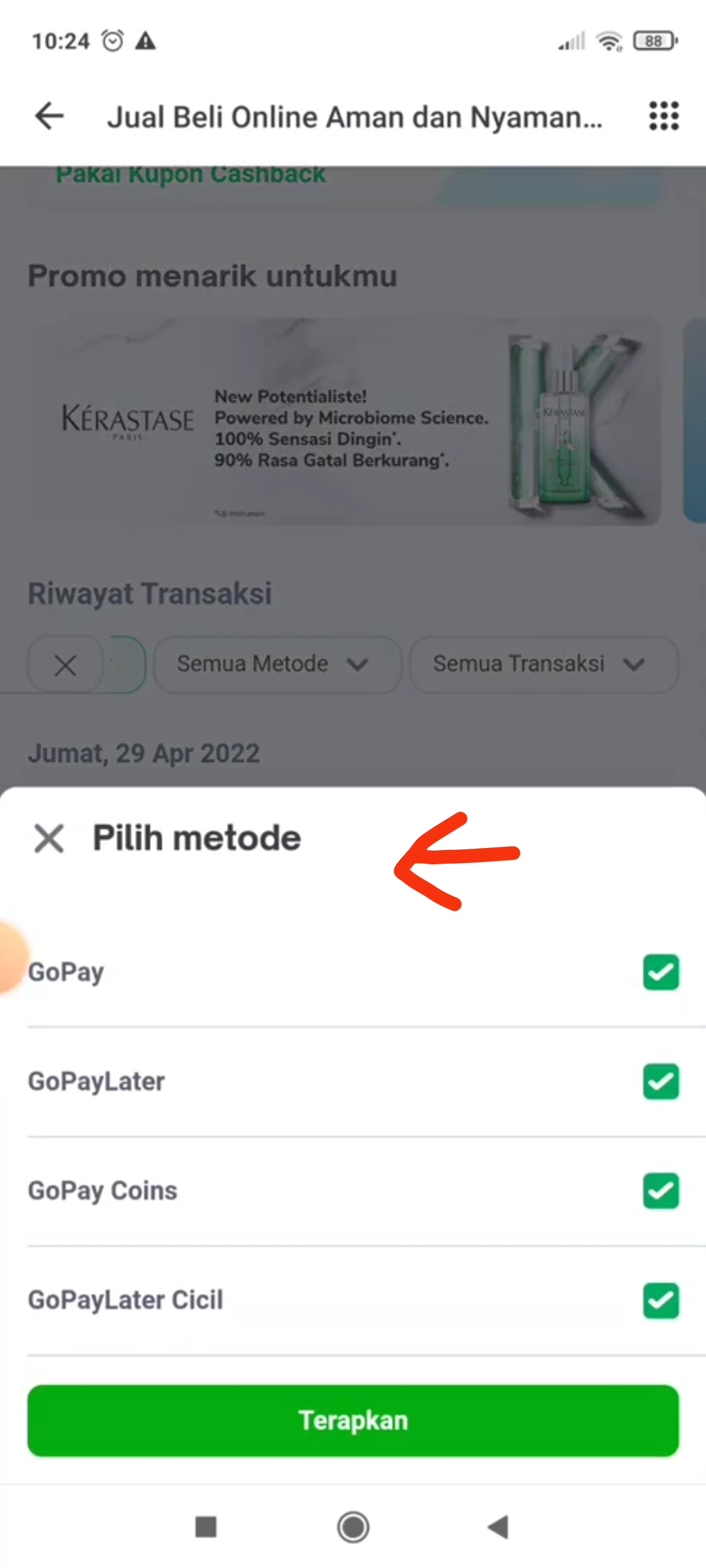 Cara Lihat Riwayat Transaksi Gopay di Tokopedia - Tongbos