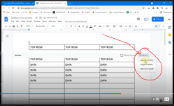 Cara Mengulang Baris Atas Atau Top Row Pada Tabel Google Docs - Tongbos