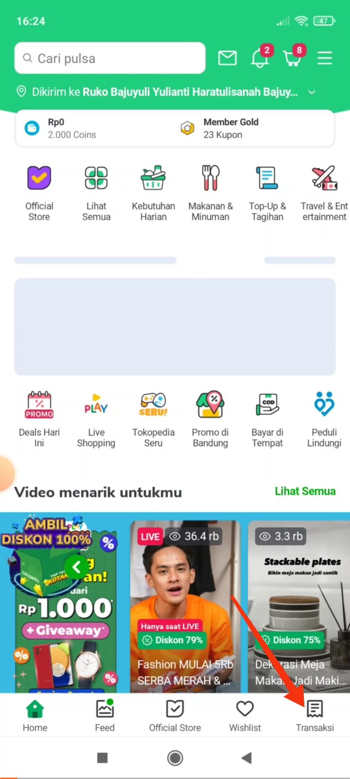 Cara Melihat Live Tracking Pesanan Grab di Tokopedia - Tongbos