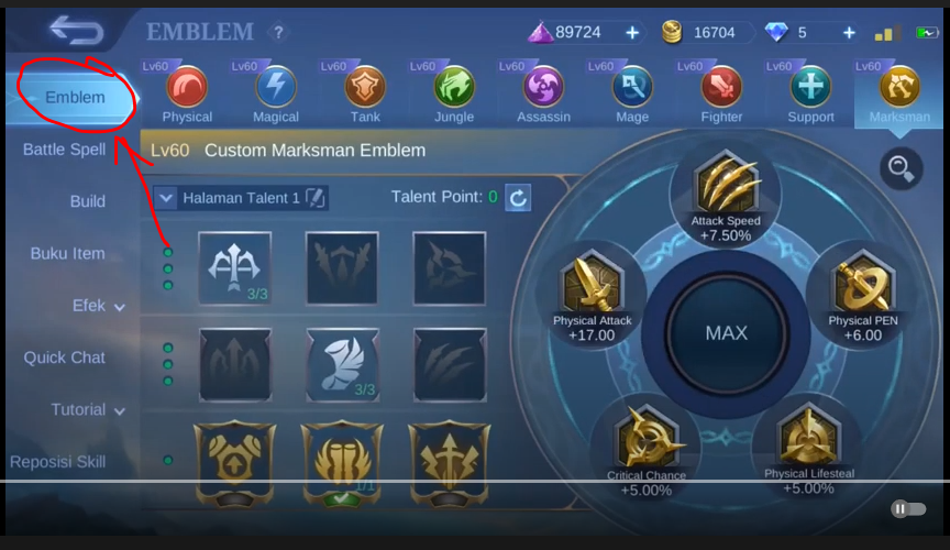 Cara Reset Emblem di Mobile Legends - Tongbos
