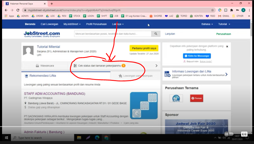 Cara Mengetahui Lamaran Kita Dilihat oleh HRD di Jobstreet - Tongbos