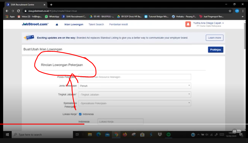 Cara Pasang Iklan Lowongan Pekerjaan di Jobstreet - Tongbos