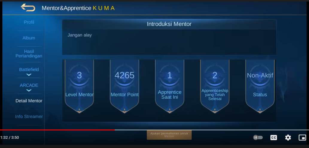 Cara Mencari Mentor & Apprentice Game Mobile Legends: Bang Bang - Tongbos