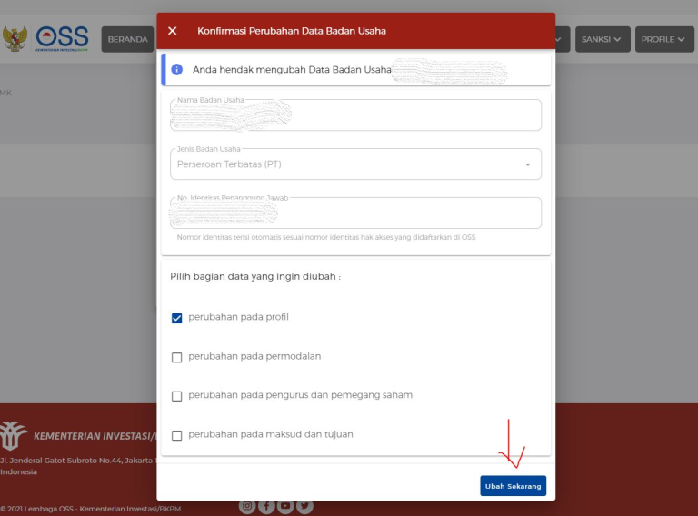 Cara Mengubah Data NIB di OSS - Tongbos