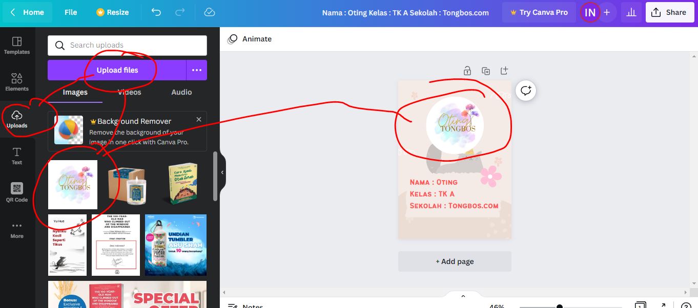 Cara Membuat ID Card Anak TK Di Canva Free - Tongbos