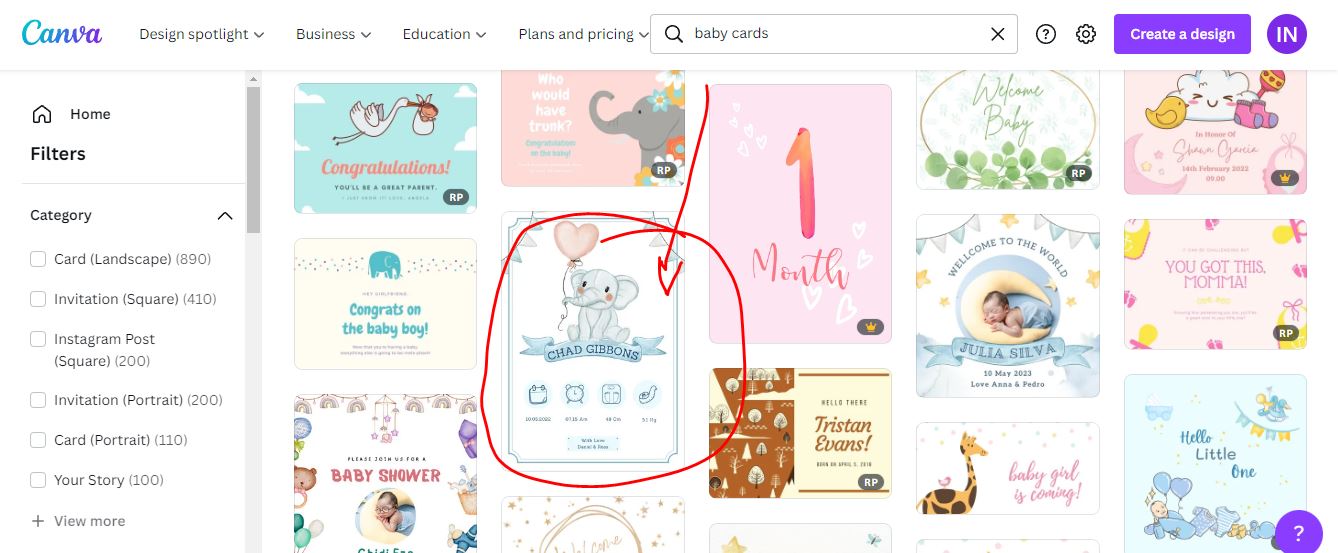 Cara Membuat Kartu Nama Kelahiran Bayi Di Canva - Tongbos