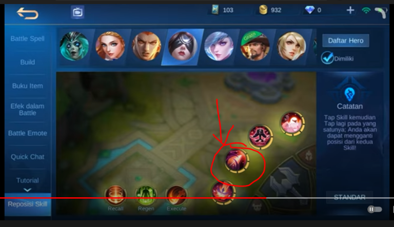 Ternyata Begini Loh! Cara Ganti Posisi Skill Hero Mobile Legends - Tongbos