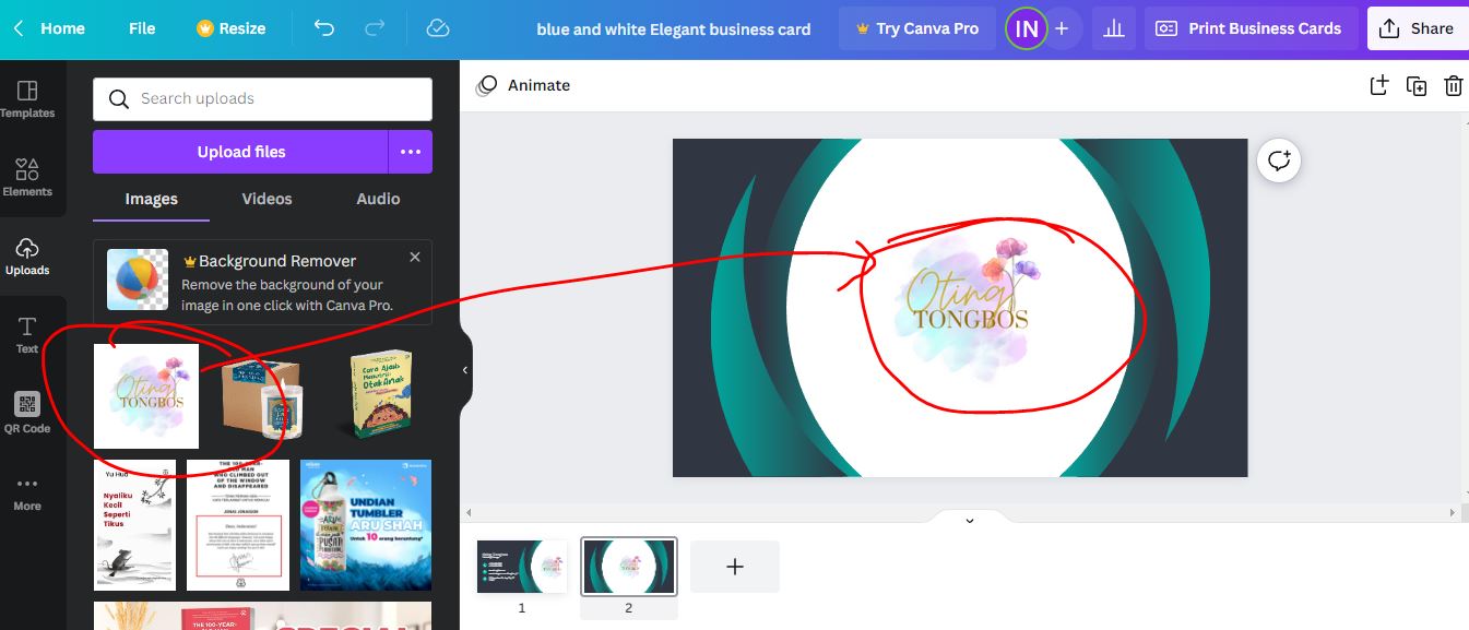 Cara Membuat Kartu Nama Secara Online Dan Gratis Di Canva - Tongbos
