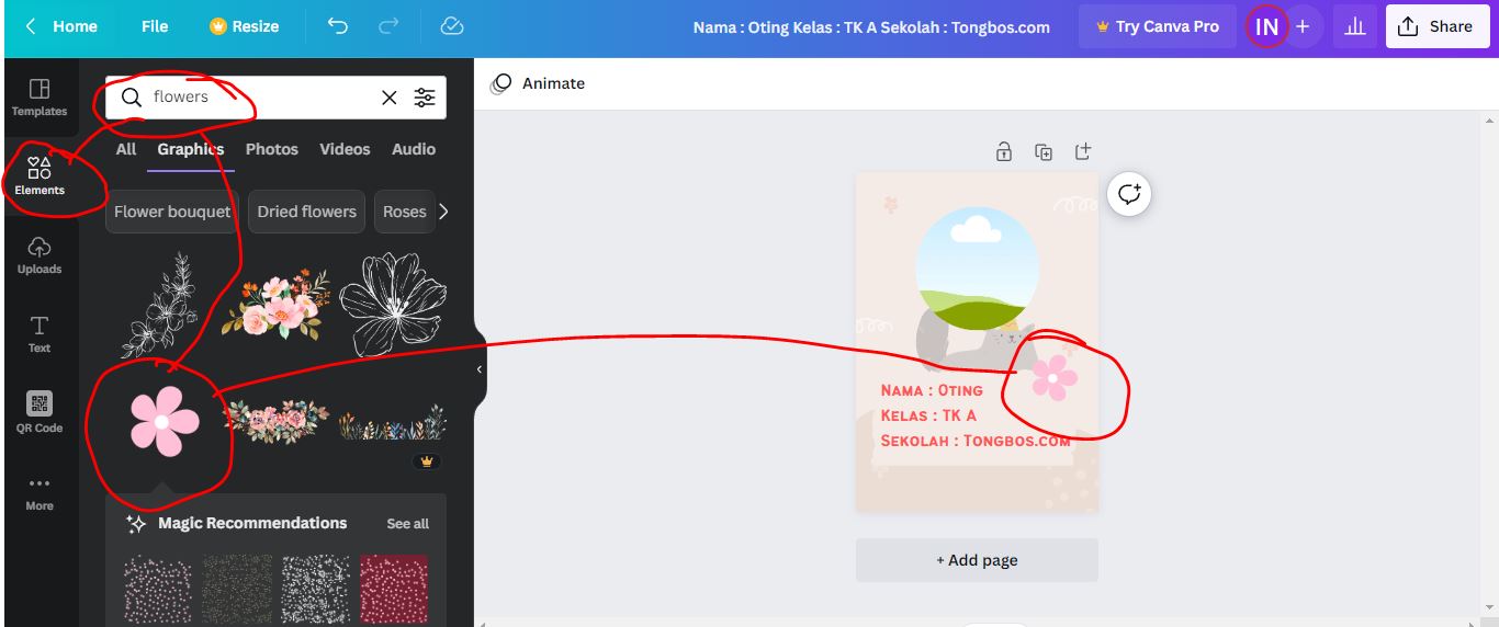 Cara Membuat ID Card Anak TK Di Canva Free - Tongbos