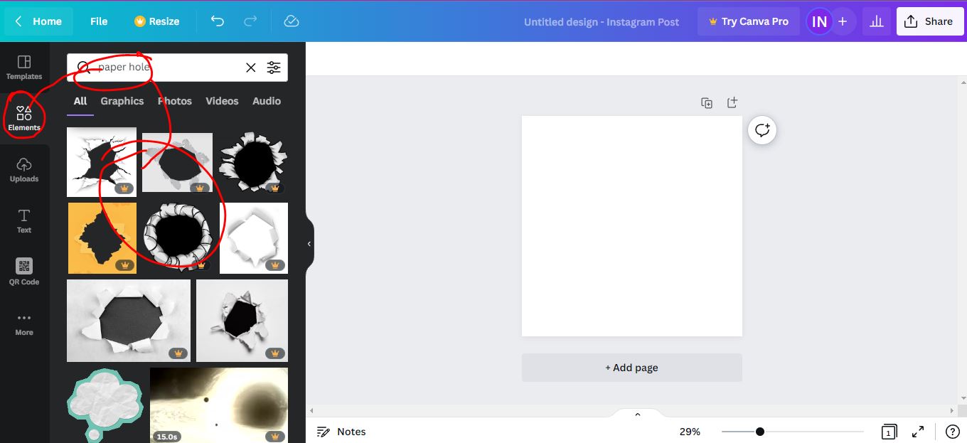 Cara Membuat Efek Paper Hole Di Canva - Tongbos