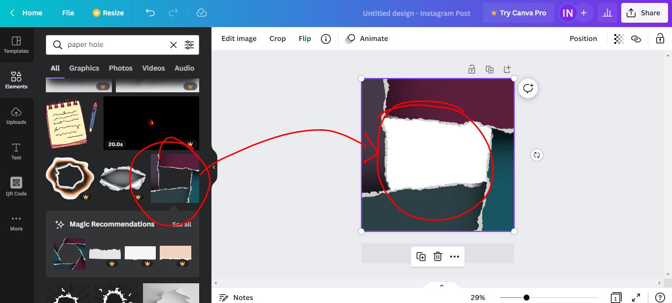 Cara Membuat Efek Paper Hole Di Canva - Tongbos