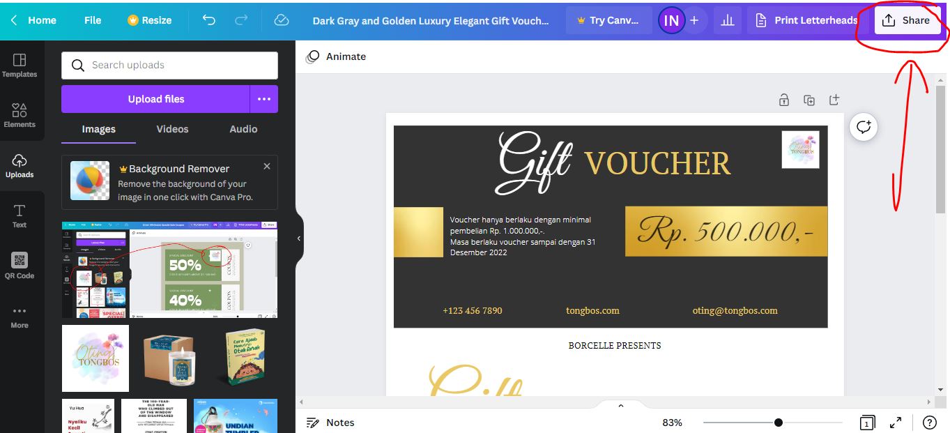Cara Membuat Gift Card Di Canva - Tongbos
