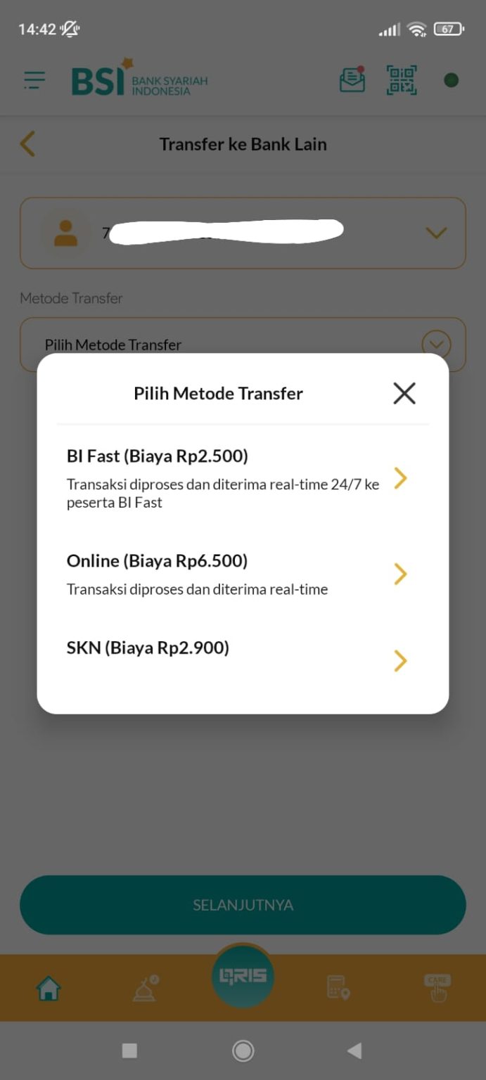 Cara Transfer BSI ke VA Mandiri dengan BSI Mobile - Tongbos
