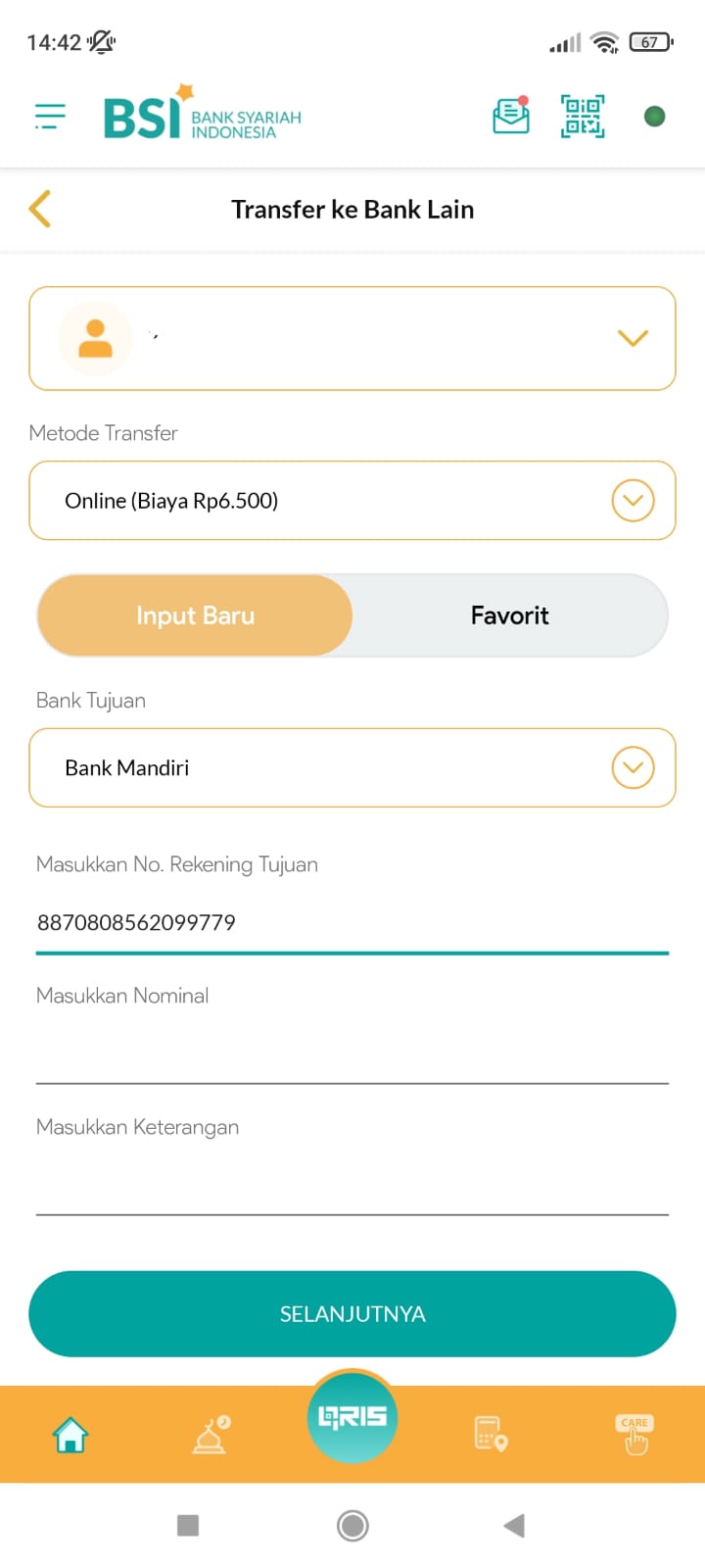 Cara Transfer BSI ke VA Mandiri dengan BSI Mobile - Tongbos